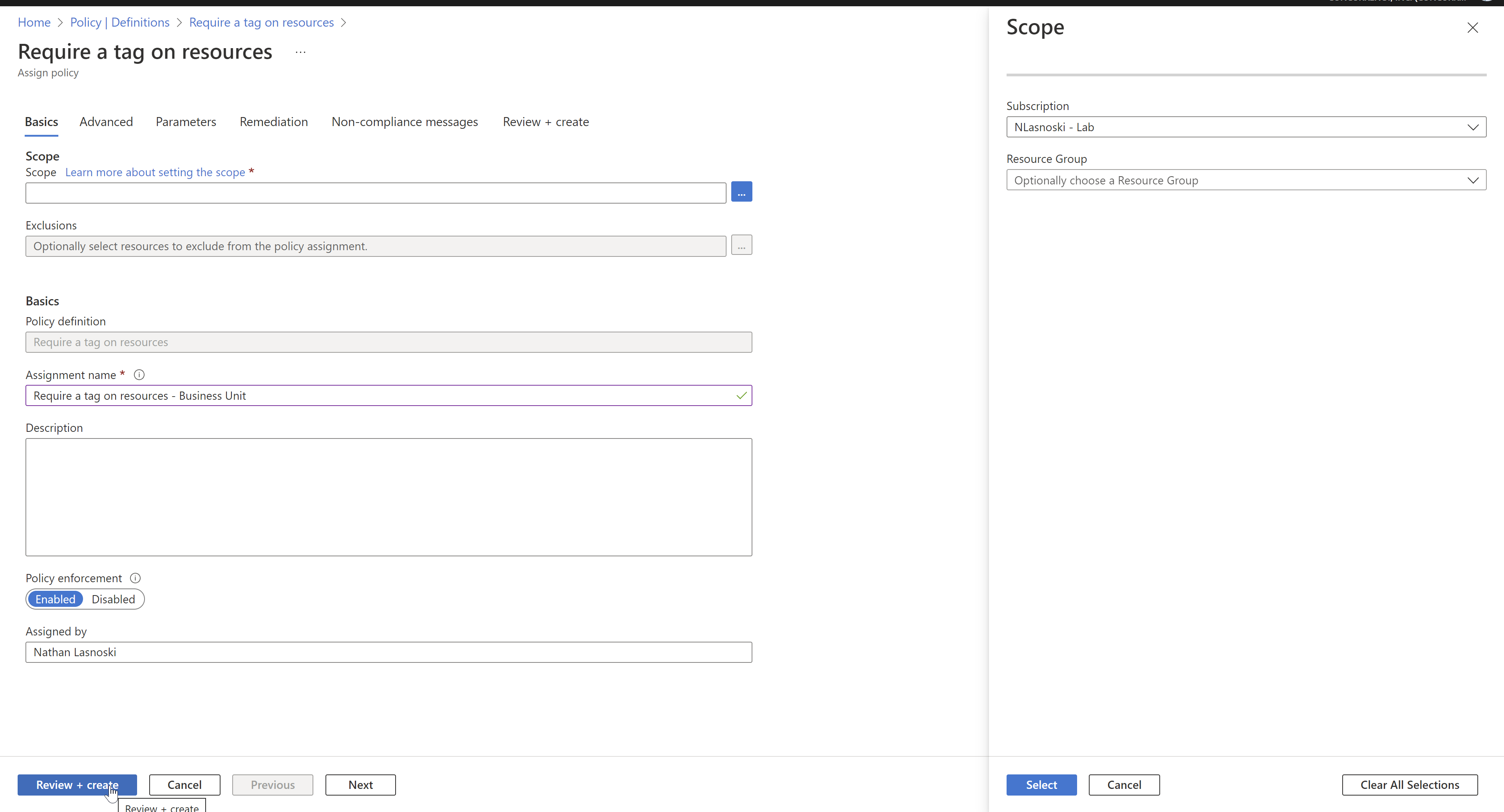 Azure Policy Require a Tag on Azure Resource | Nathan Lasnoski