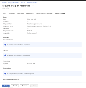 Azure Policy Require a Tag on Azure Resource | Nathan Lasnoski